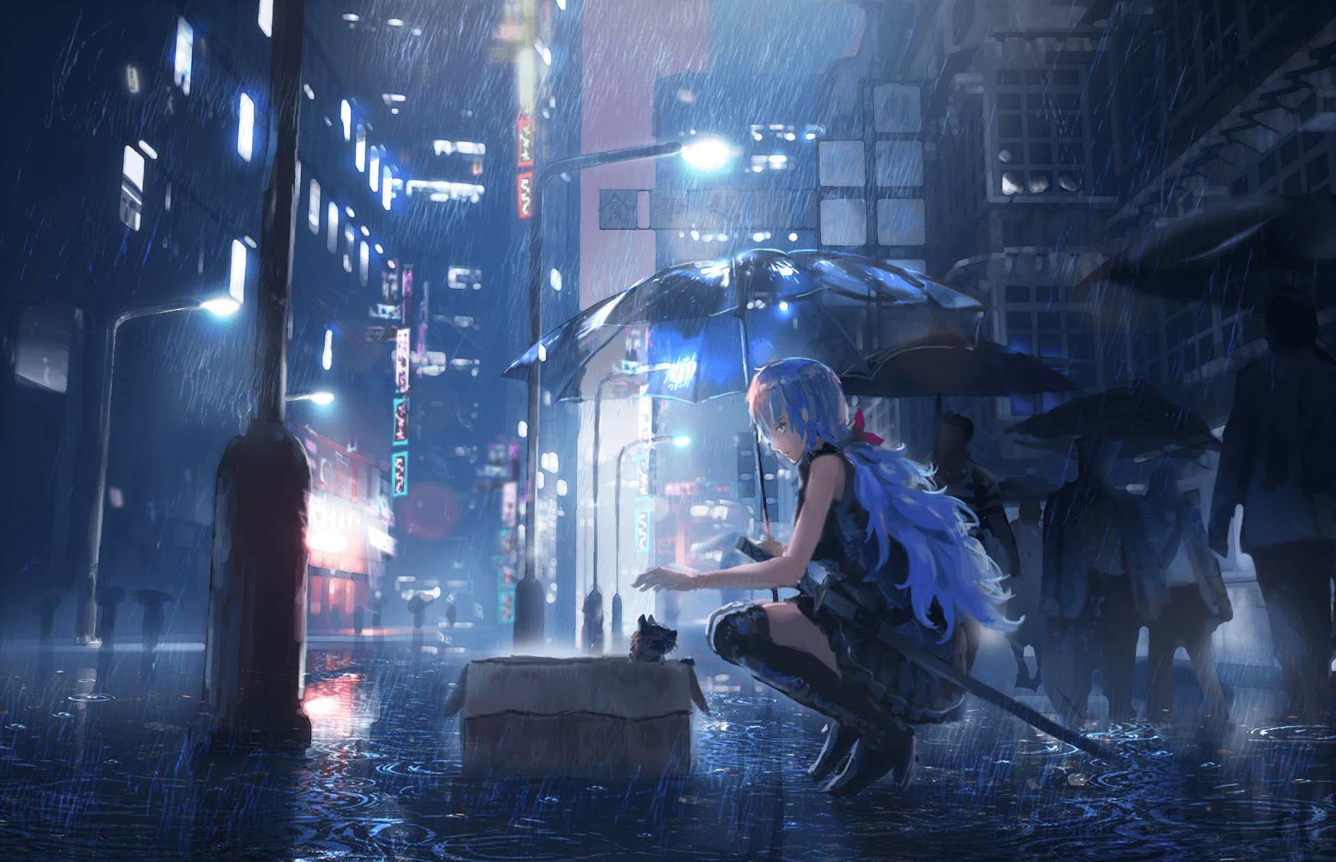 Anime Rain Desktop Wallpapers - Top Free Anime Rain Desktop Backgrounds ...