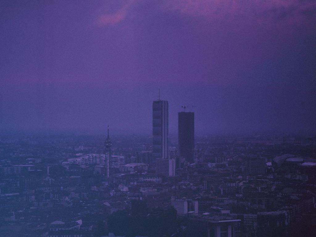 Purple Cityscape Wallpapers - Top Free Purple Cityscape Backgrounds ...