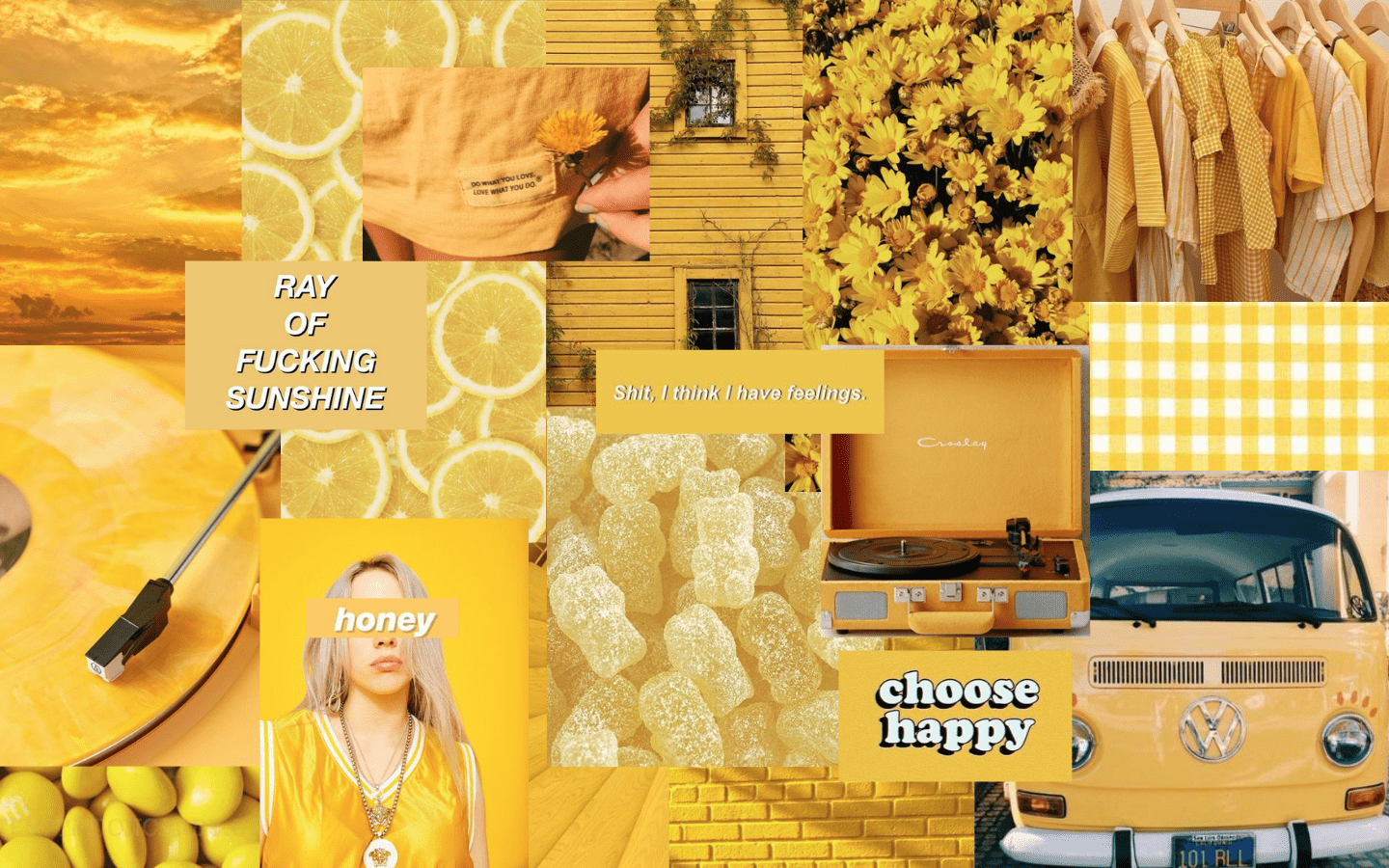 Yellow Collage Desktop Wallpapers - Top Free Yellow Collage Desktop ...