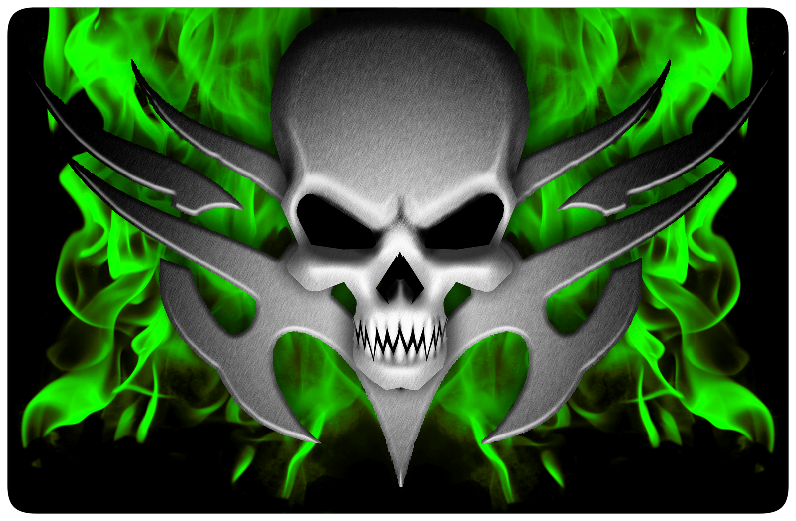 Green Flaming Skull Wallpapers - Top Free Green Flaming Skull ...