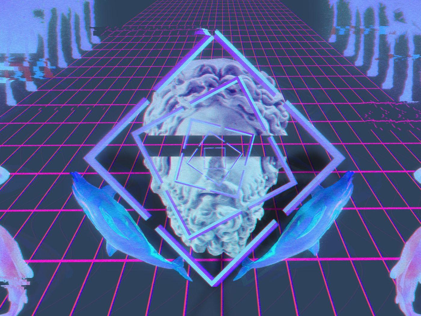 Blue Vaporwave Wallpapers - Top Free Blue Vaporwave Backgrounds ...