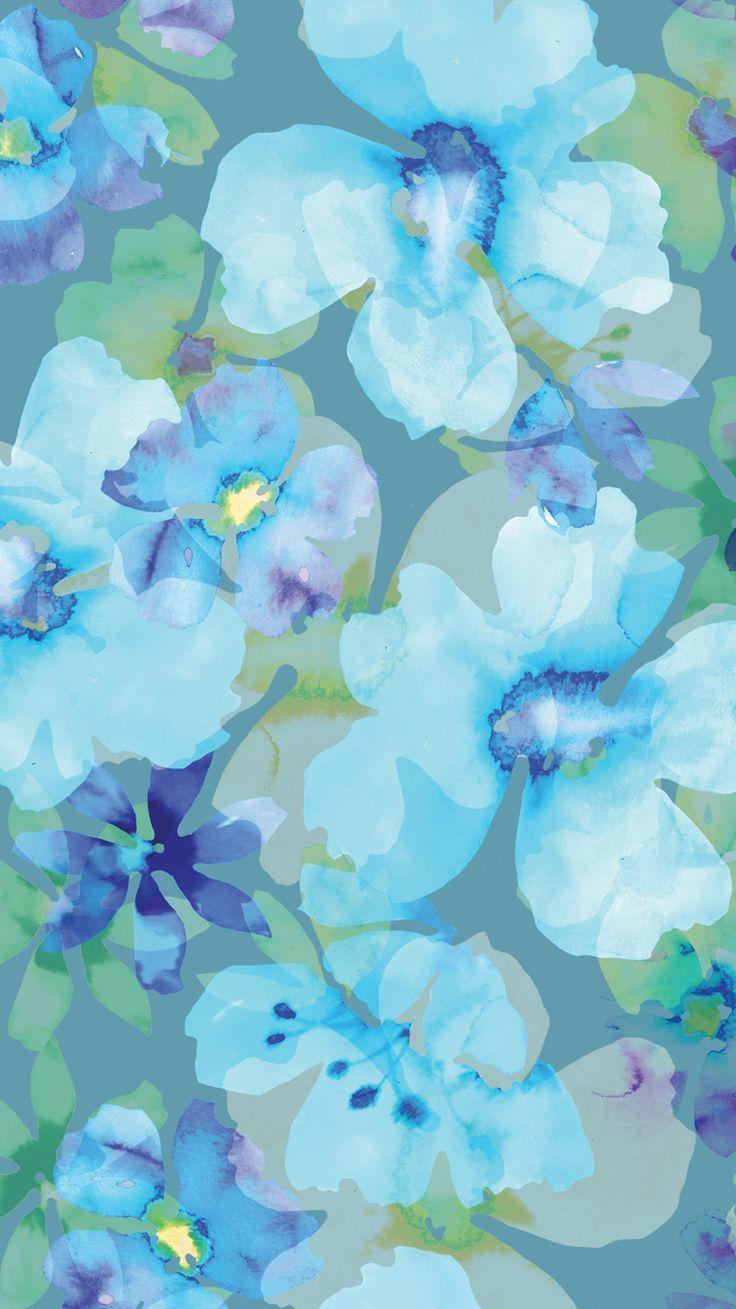Blue Floral Phone Wallpapers - Top Free Blue Floral Phone Backgrounds ...