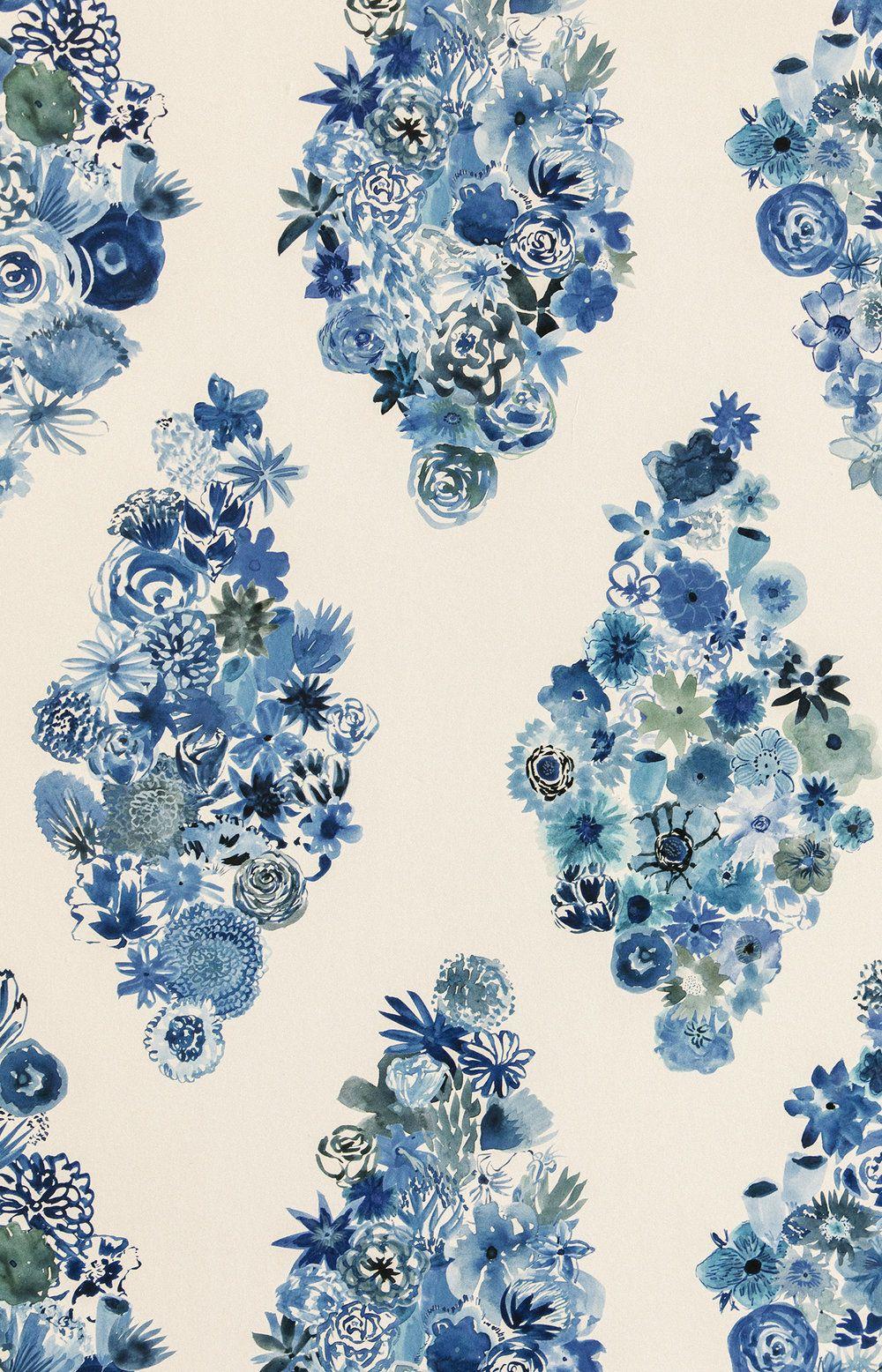 Blue Floral Phone Wallpapers - Top Free Blue Floral Phone Backgrounds ...