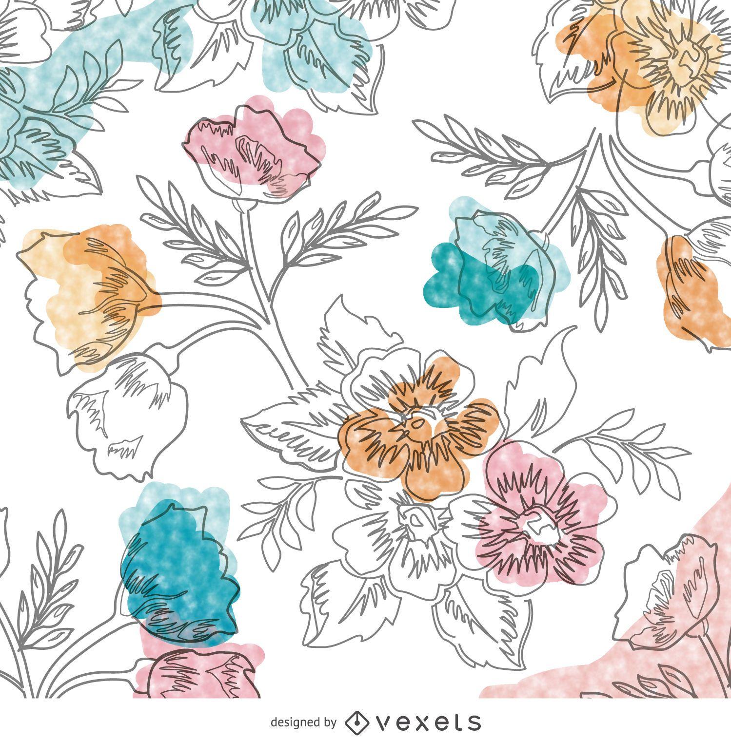 Hand Drawn Floral Wallpapers - Top Free Hand Drawn Floral Backgrounds ...