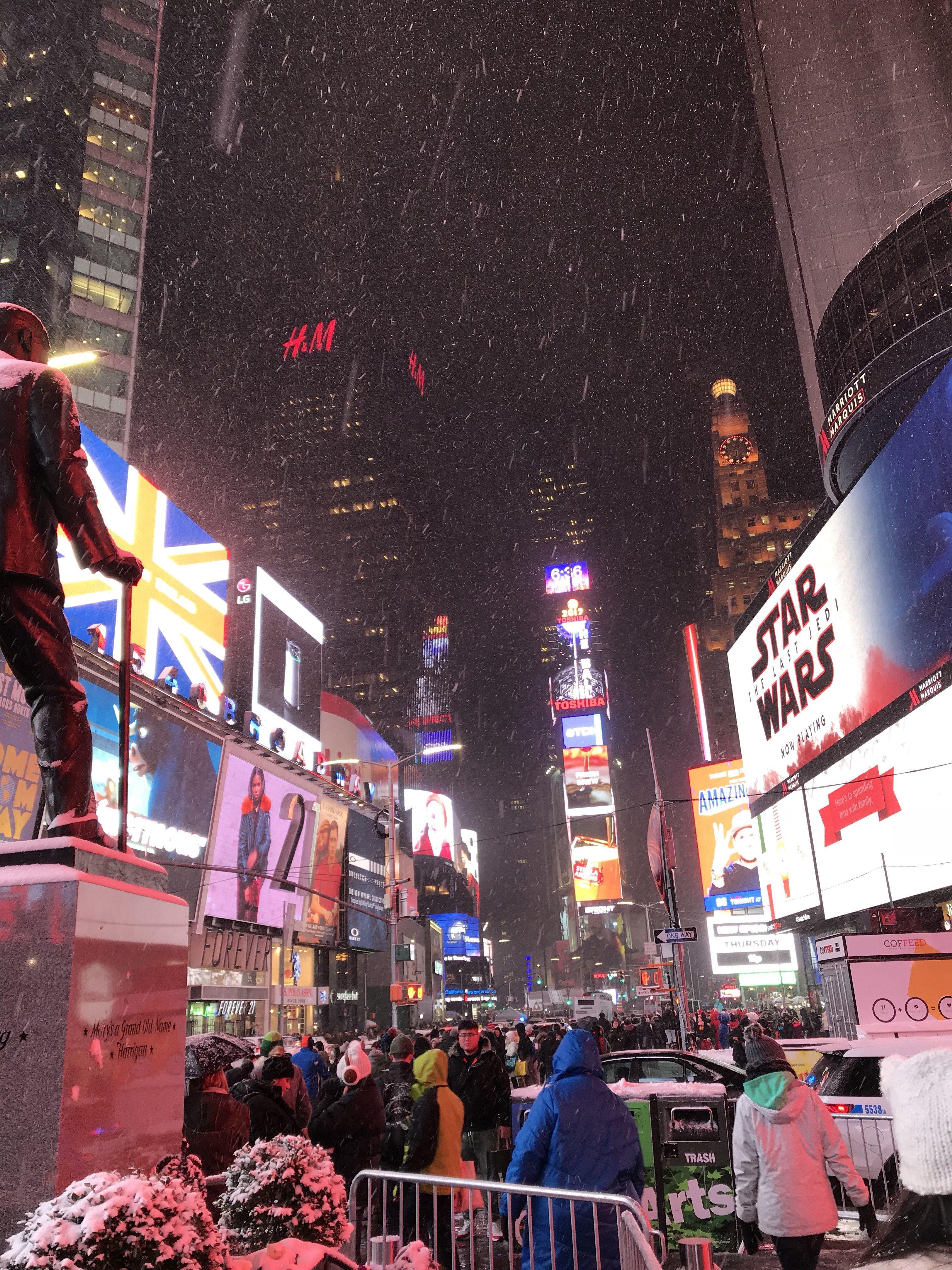 Times Square Snow Wallpapers - Top Free Times Square Snow Backgrounds ...