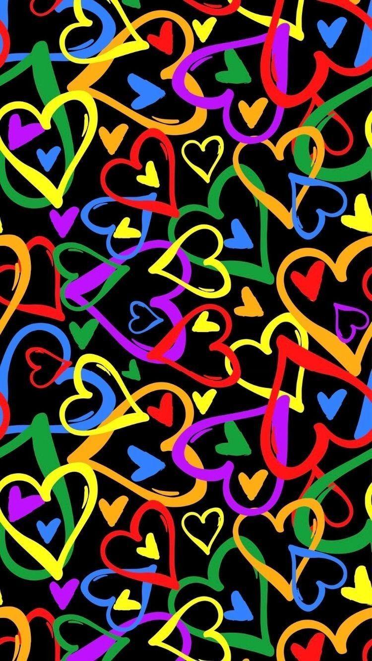 Colorful Abstract Hearts Wallpapers - Top Free Colorful Abstract Hearts ...
