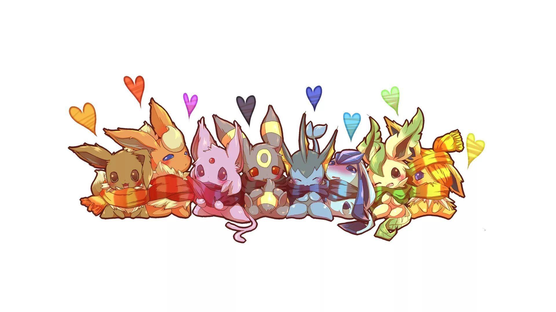Cute Eevee Evolutions Wallpapers - Top Free Cute Eevee Evolutions ...