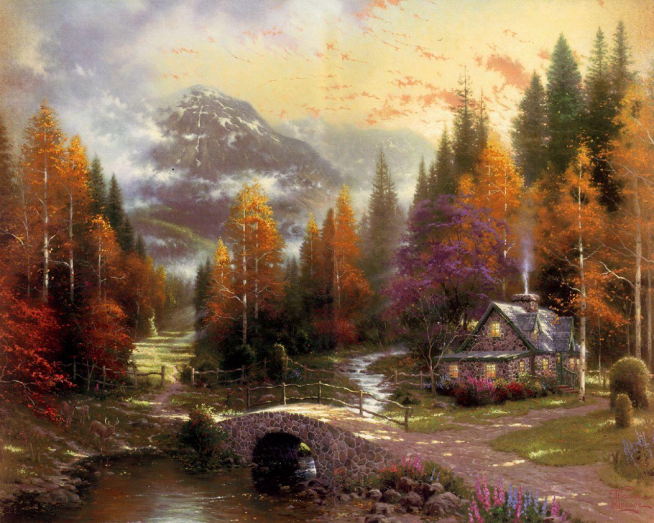 Thomas Kinkade Desktop Wallpapers - Top Free Thomas Kinkade Desktop ...