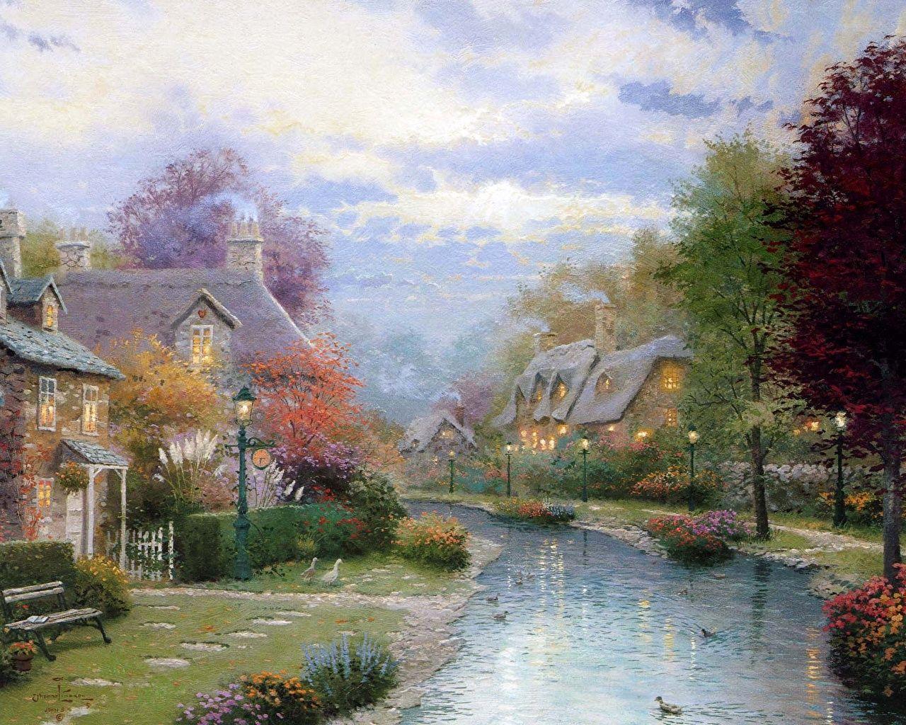 Thomas Kinkade Spring Wallpapers - Top Free Thomas Kinkade Spring ...