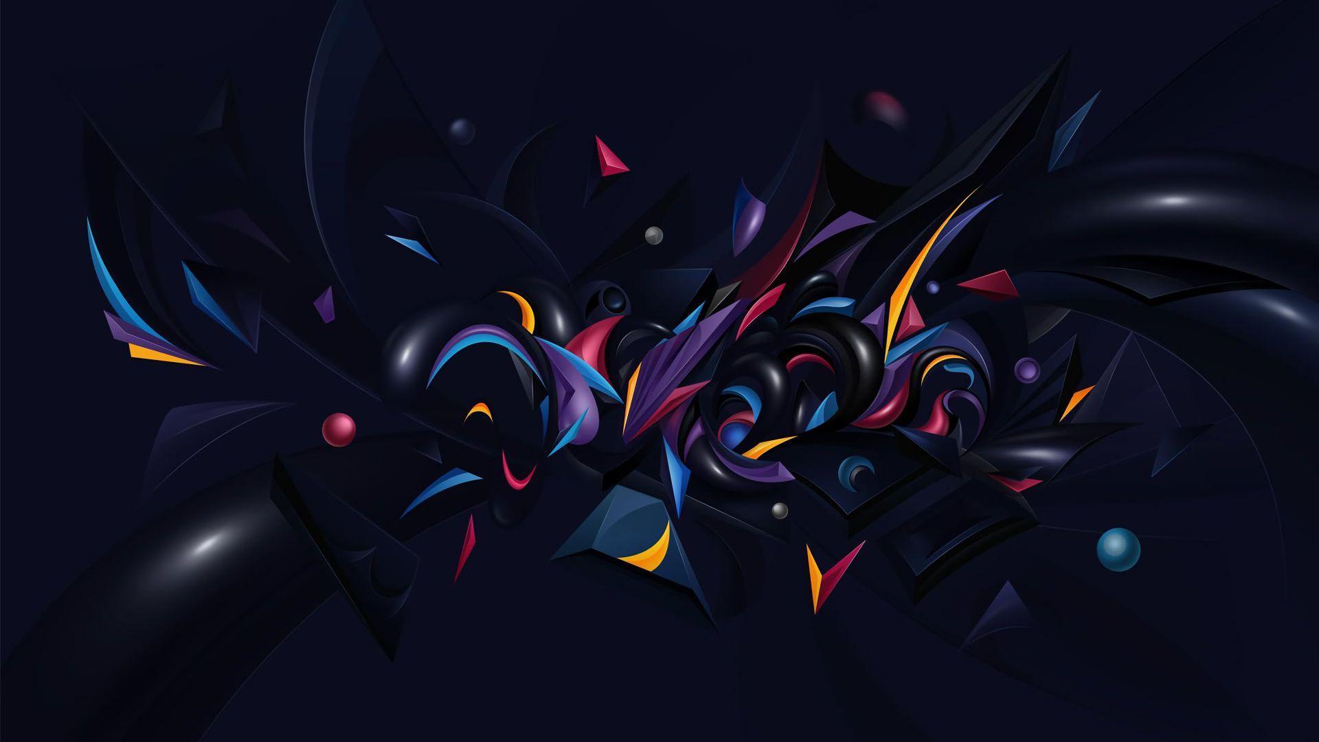 3D Dark Abstract Wallpapers - Top Free 3D Dark Abstract Backgrounds ...