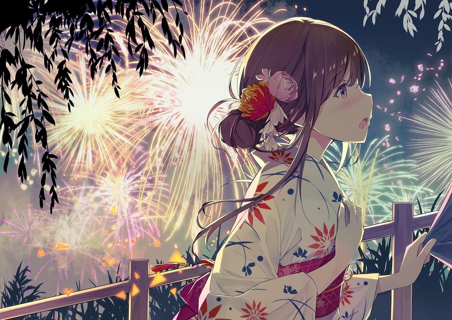 Fireworks Anime Wallpapers - Top Free Fireworks Anime Backgrounds ...
