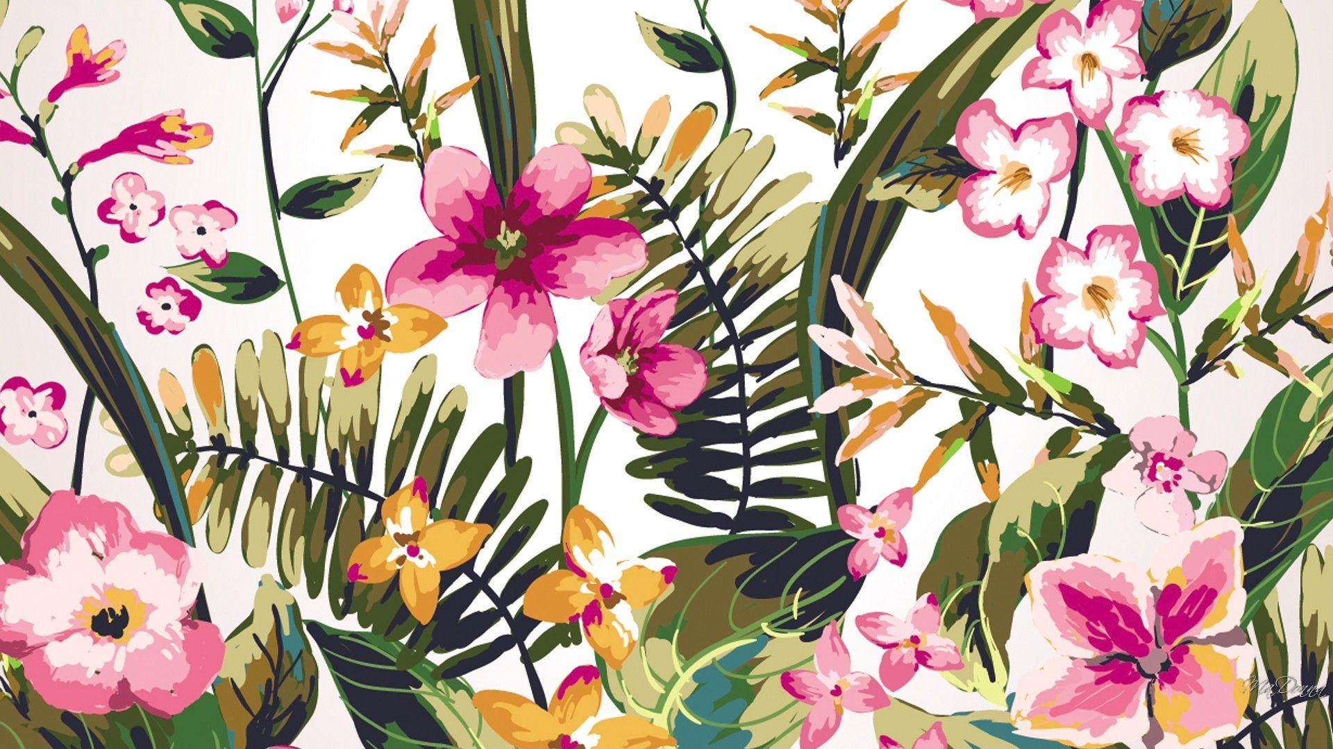 Tropical Floral Desktop Wallpapers - Top Free Tropical Floral Desktop ...