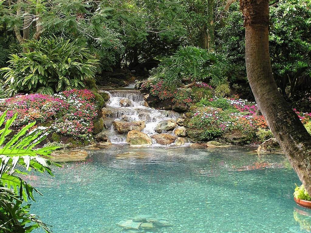 Garden Waterfall Wallpapers - Top Free Garden Waterfall Backgrounds ...