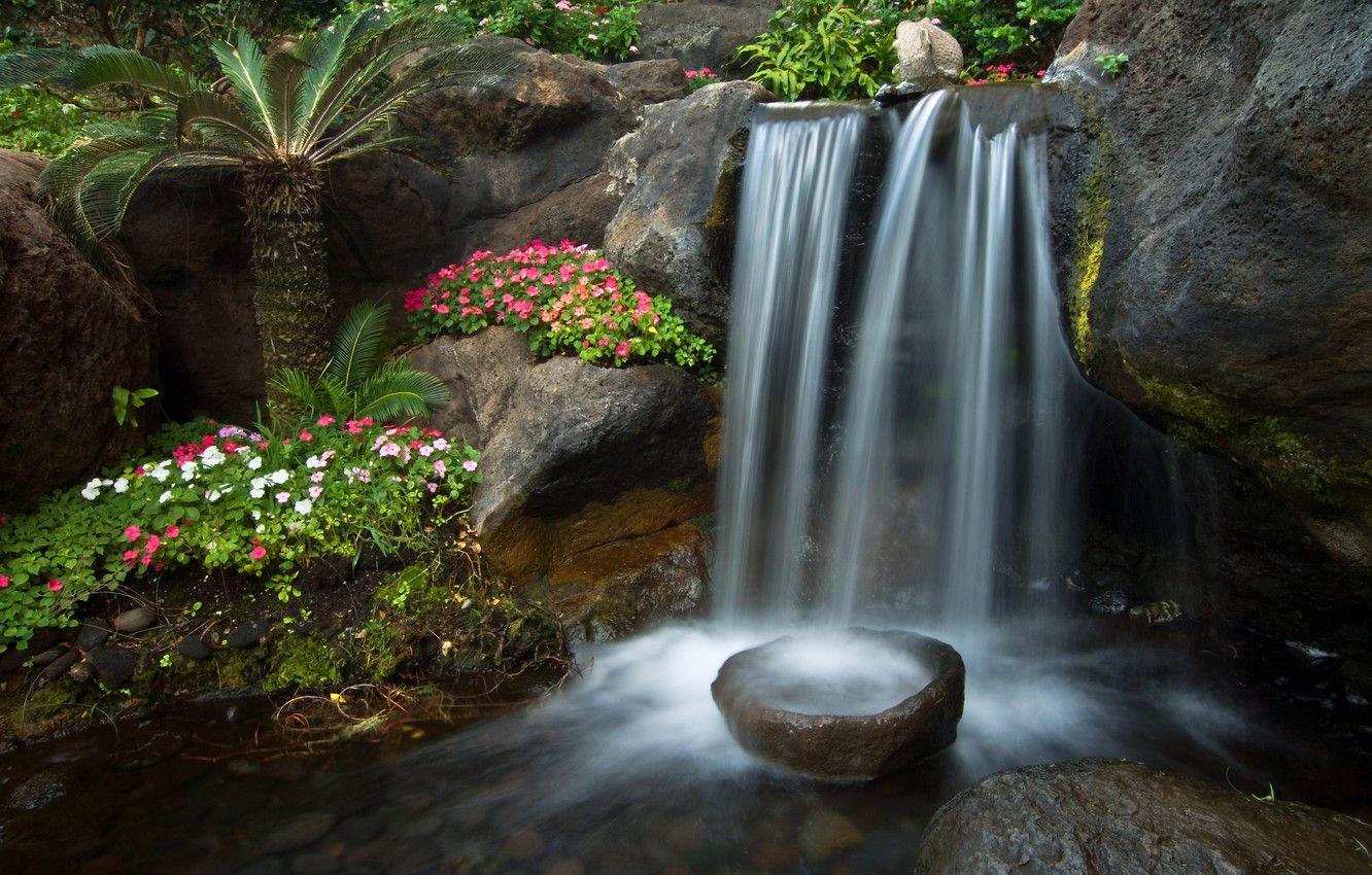Garden Waterfall Wallpapers - Top Free Garden Waterfall Backgrounds ...
