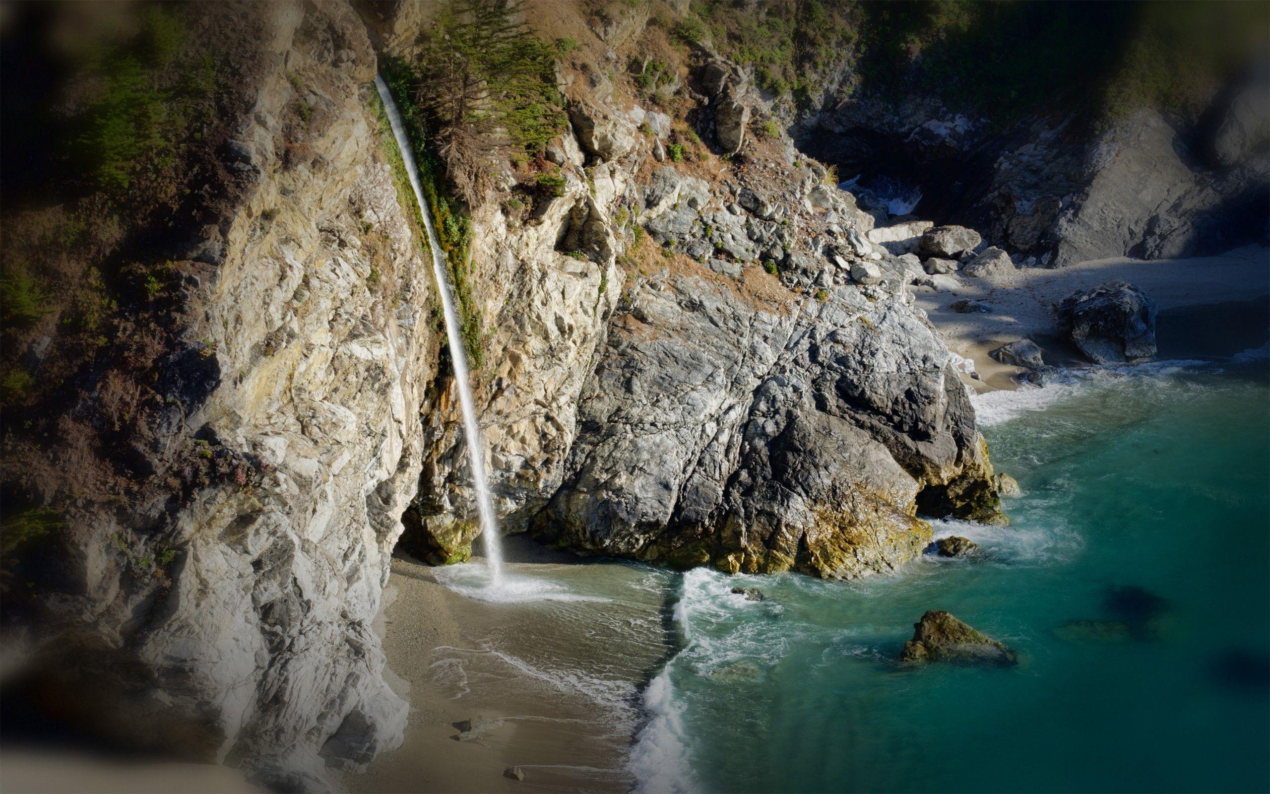 Beach Waterfall Wallpapers - Top Free Beach Waterfall Backgrounds ...