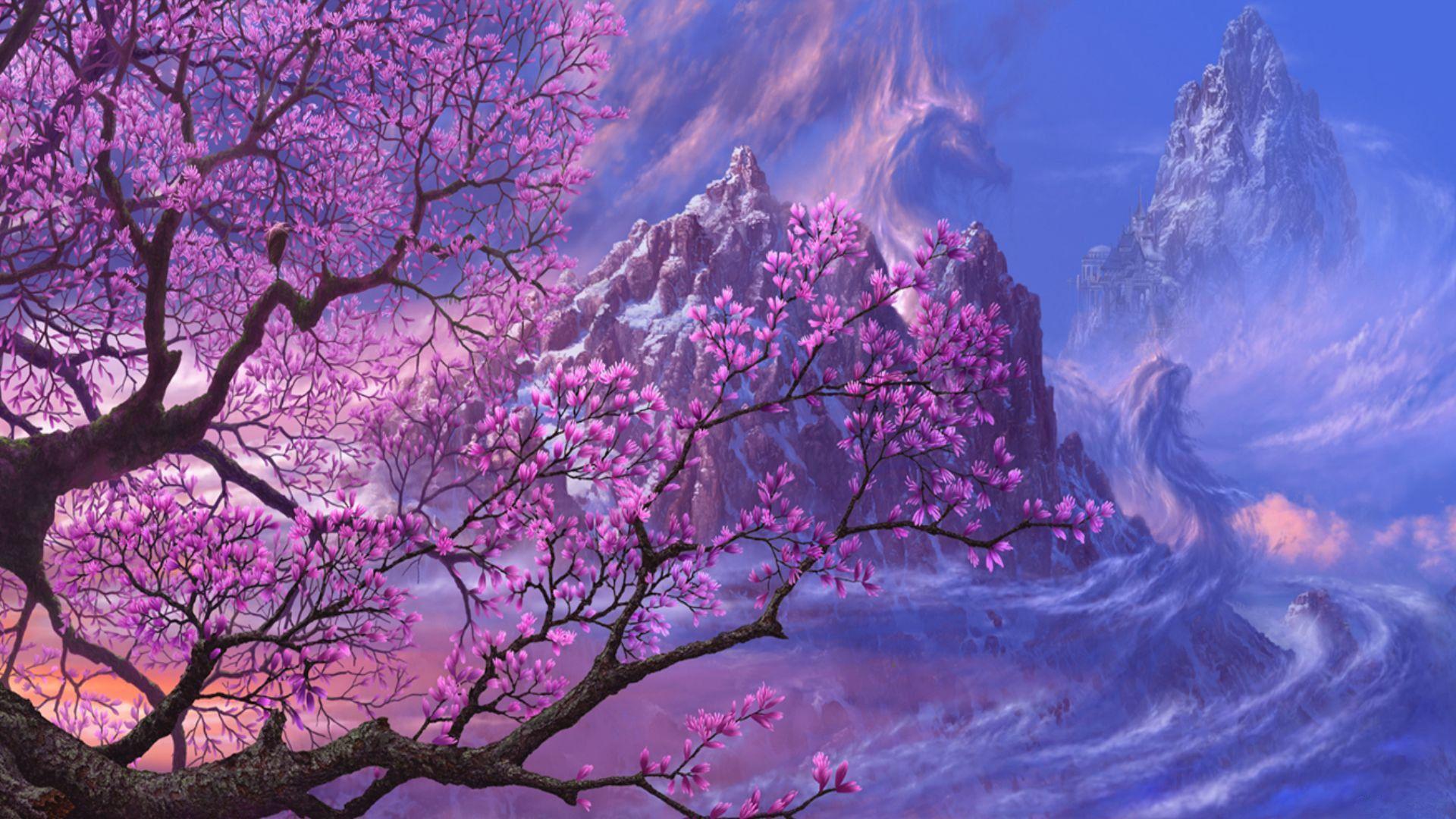 Cherry Tree Art Wallpapers - Top Free Cherry Tree Art Backgrounds ...
