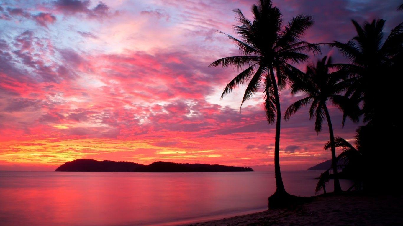 Tropical Sunset Laptop Wallpapers - Top Free Tropical Sunset Laptop ...