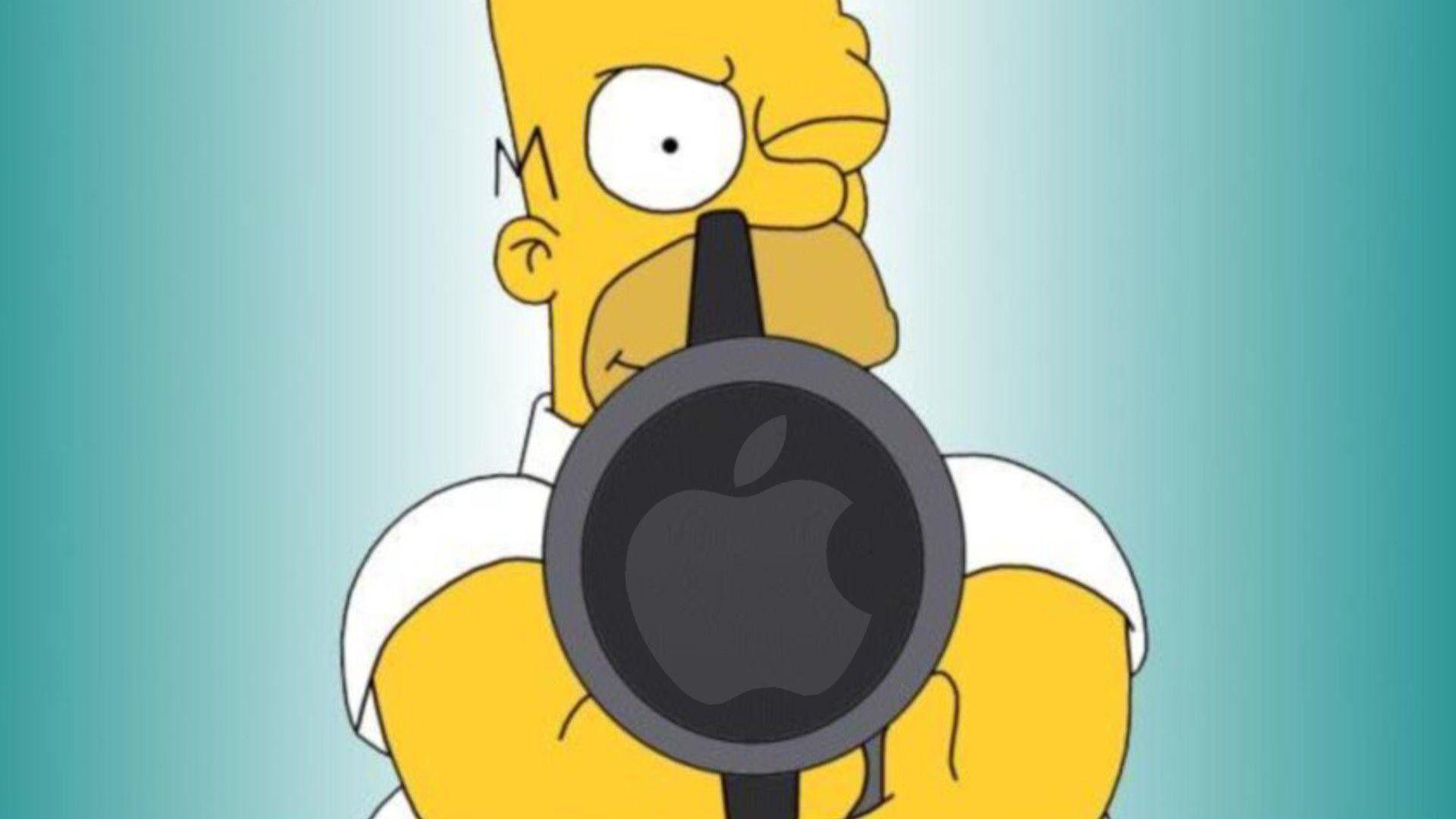 Simpsons Apple Wallpapers - Top Free Simpsons Apple Backgrounds ...