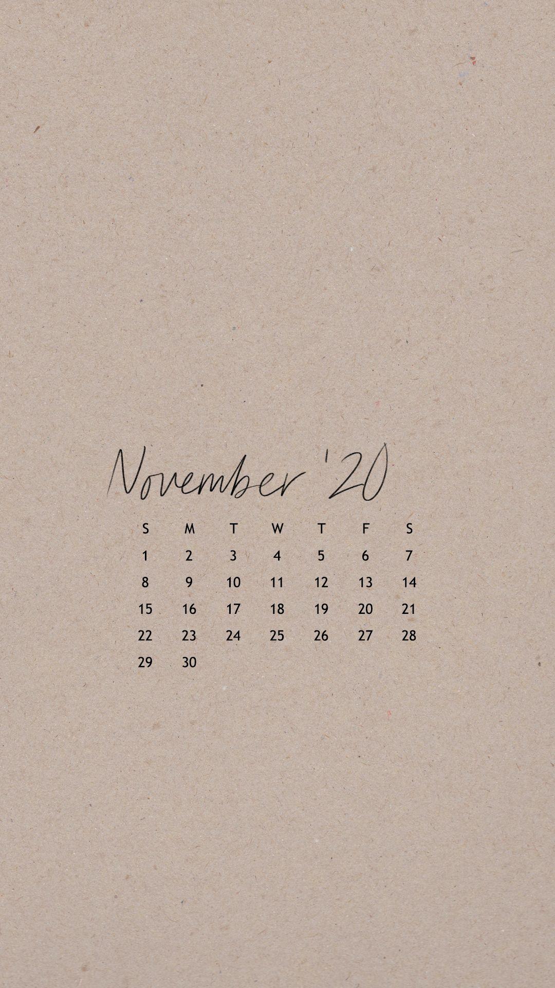 November 2020 Calendar Wallpapers - Top Free November 2020 Calendar ...