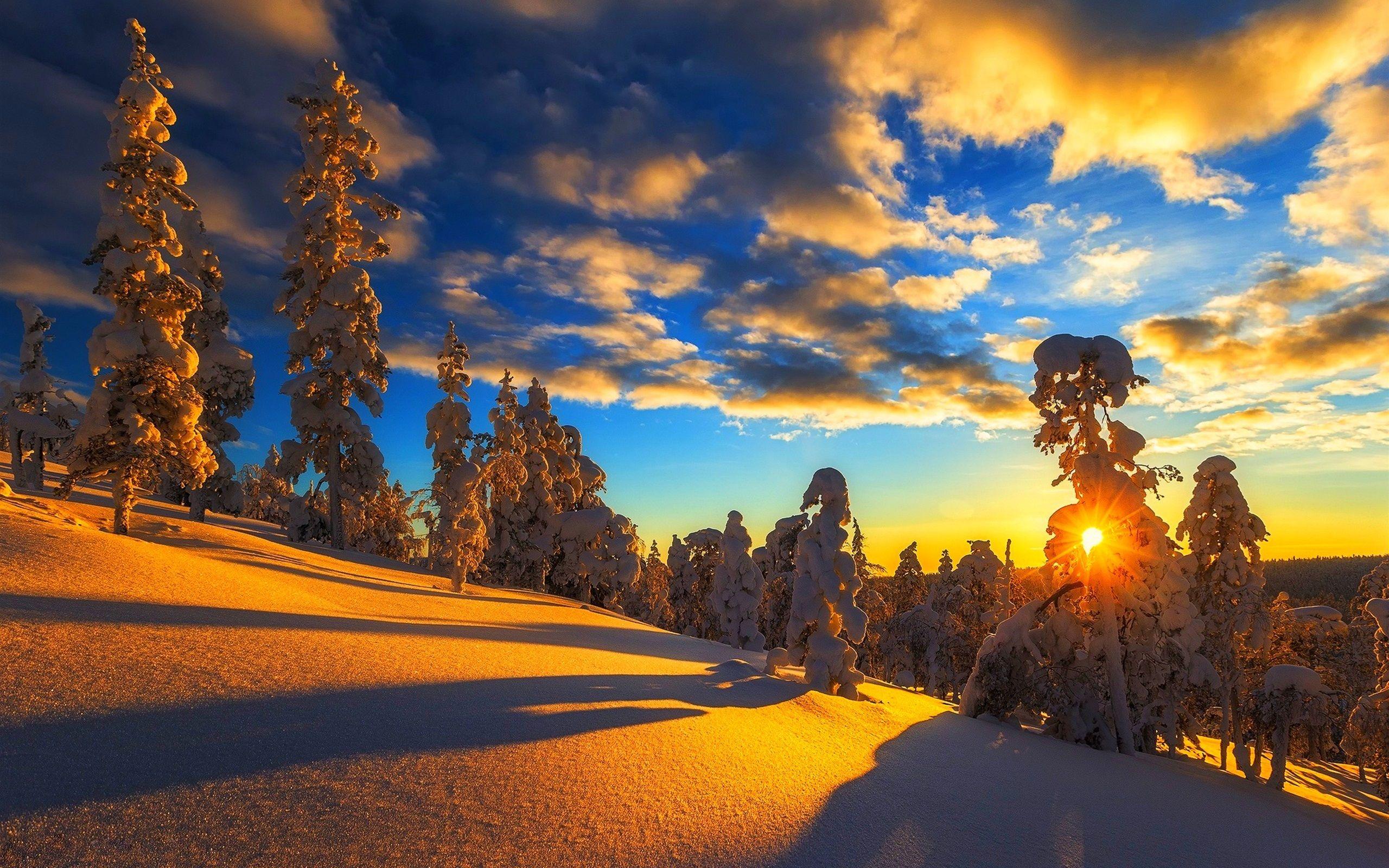 Winter Mountain Sunset Wallpapers - Top Free Winter Mountain Sunset ...