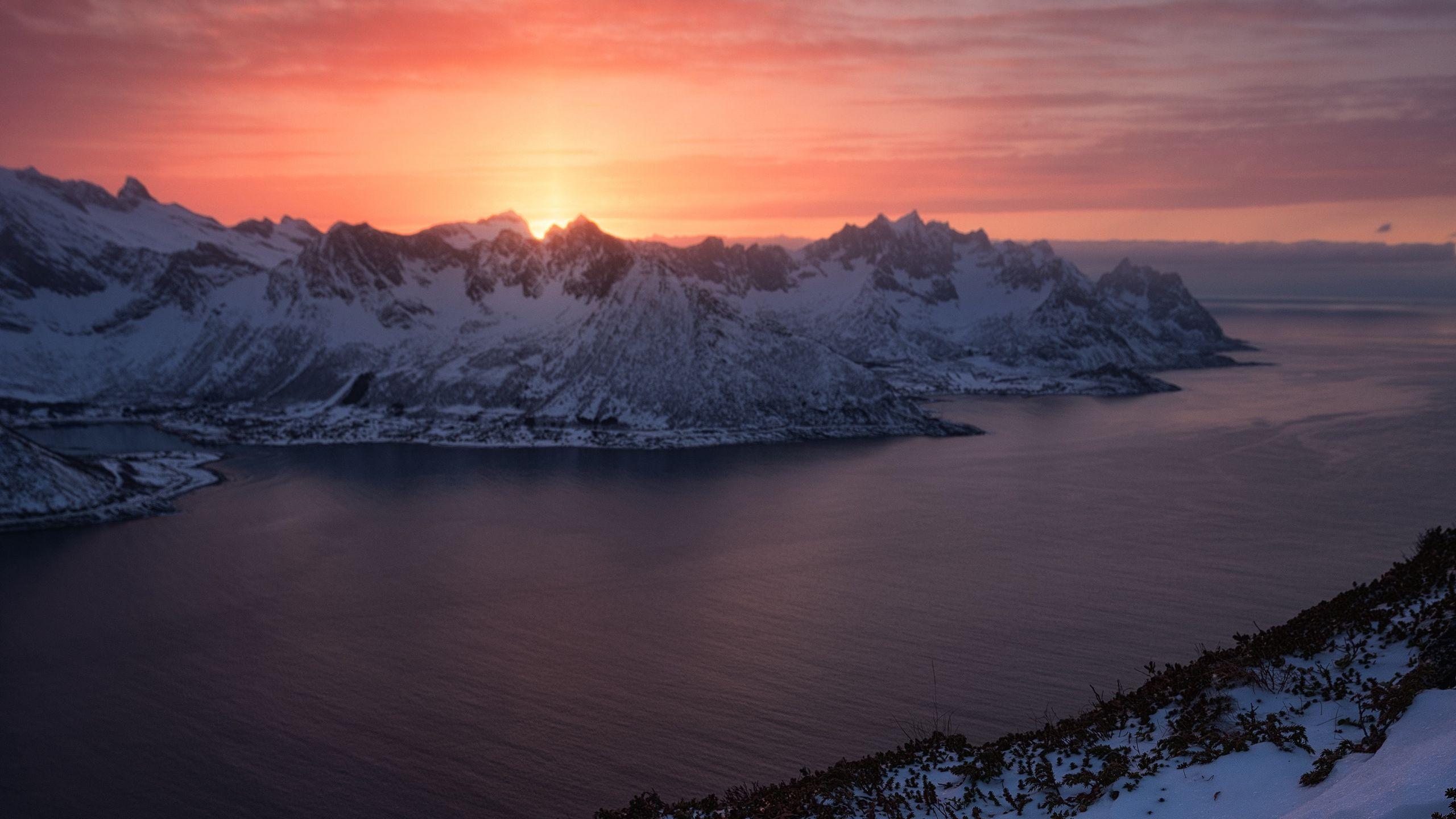 Winter Mountain Sunset Wallpapers - Top Free Winter Mountain Sunset ...