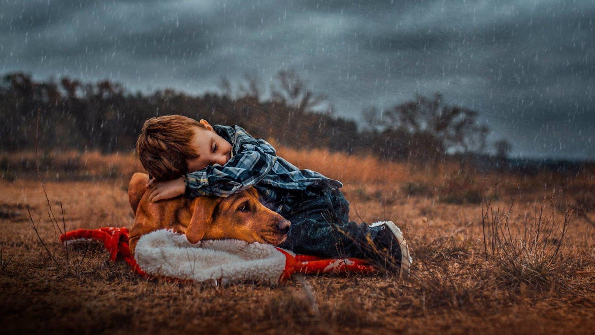 Boy And Dog Wallpapers - Top Free Boy And Dog Backgrounds - WallpaperAccess