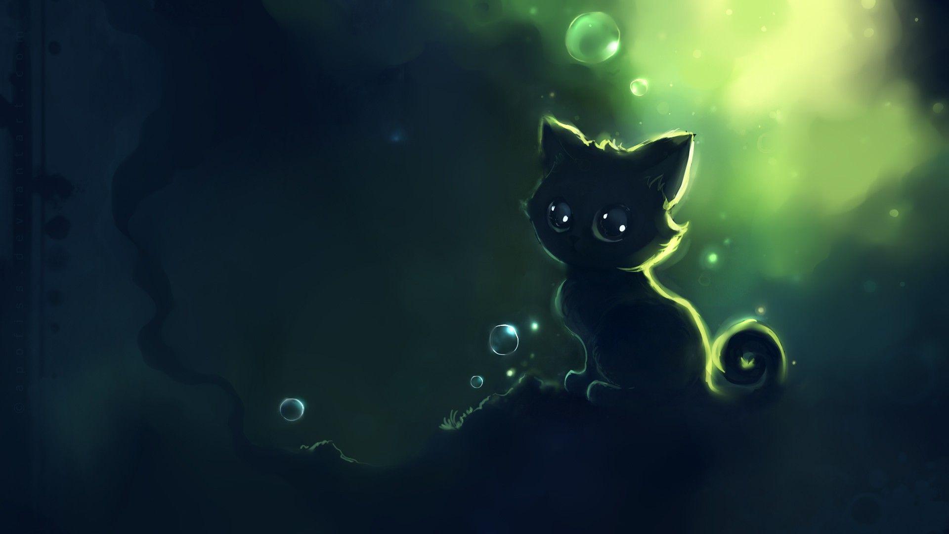 Green Cat Wallpapers - Top Free Green Cat Backgrounds - WallpaperAccess