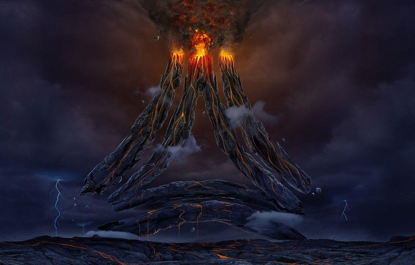 Volcano Art Wallpapers - Top Free Volcano Art Backgrounds - WallpaperAccess