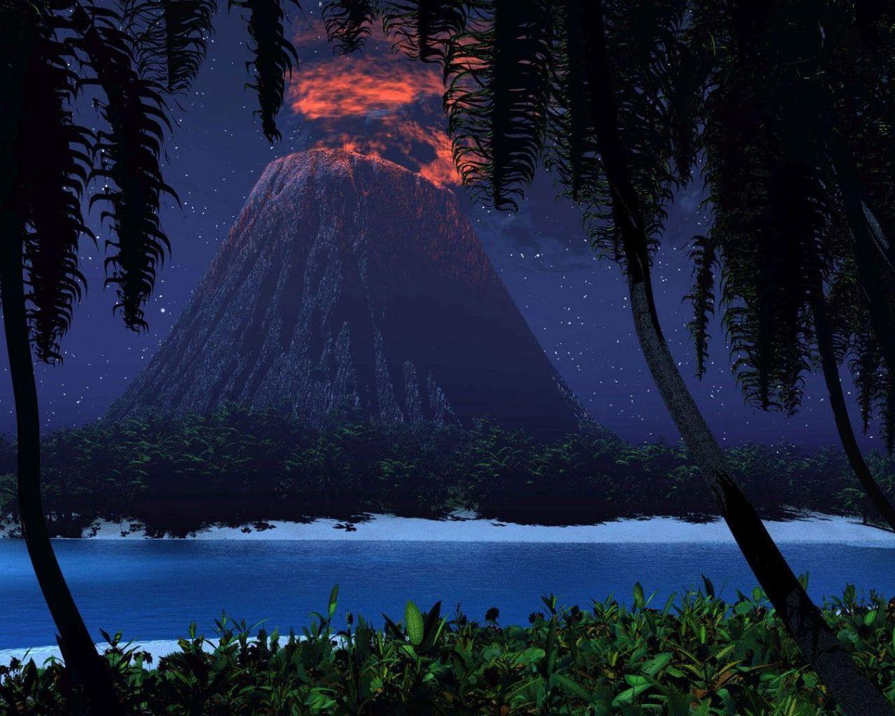Volcano Art Wallpapers - Top Free Volcano Art Backgrounds - WallpaperAccess