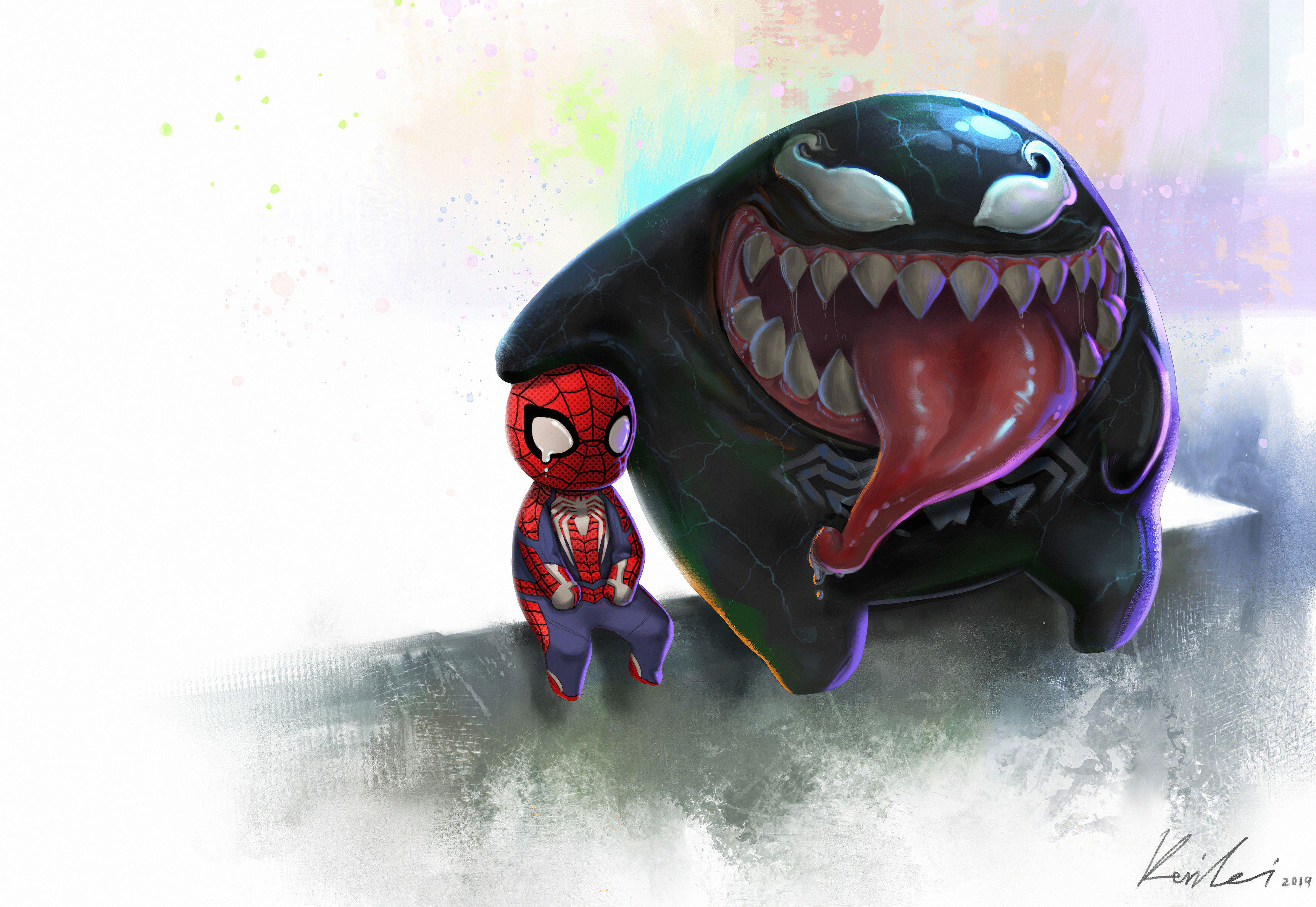 Chibi Venom Wallpapers - Top Free Chibi Venom Backgrounds - WallpaperAccess