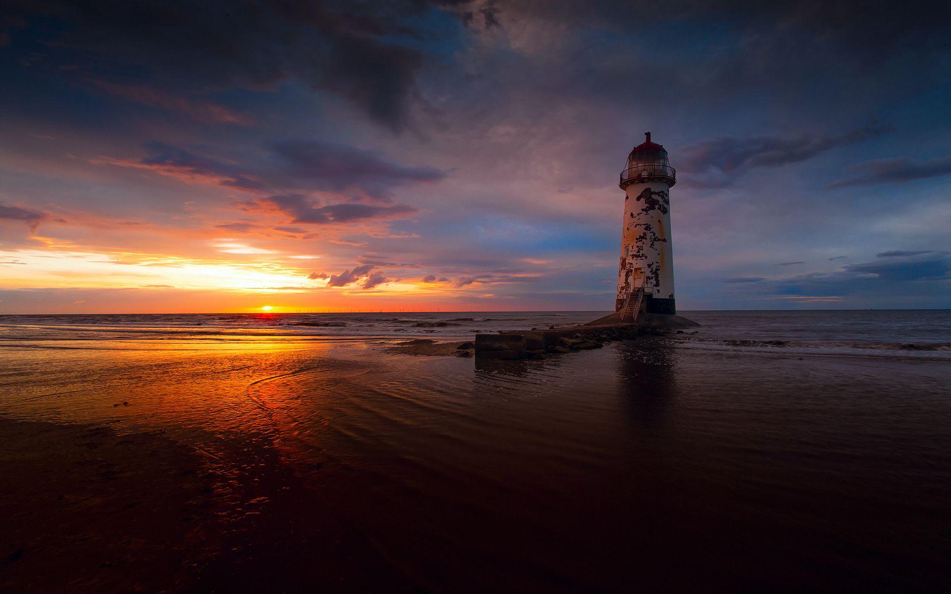 Lighthouse Sunset Wallpapers - Top Free Lighthouse Sunset Backgrounds ...