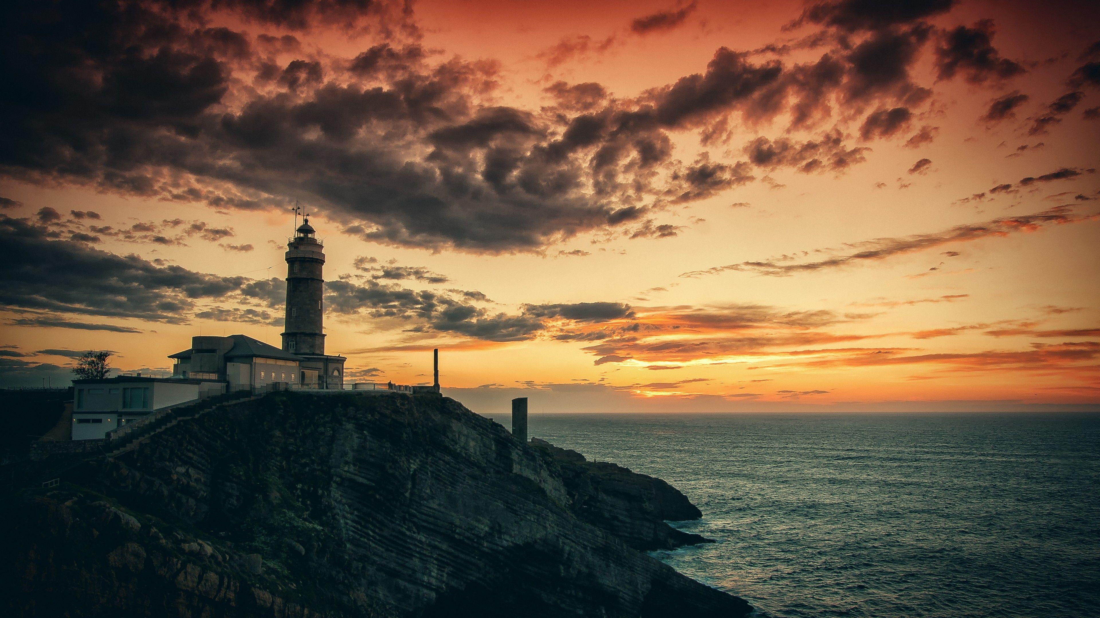 Lighthouse Sunset Wallpapers - Top Free Lighthouse Sunset Backgrounds ...