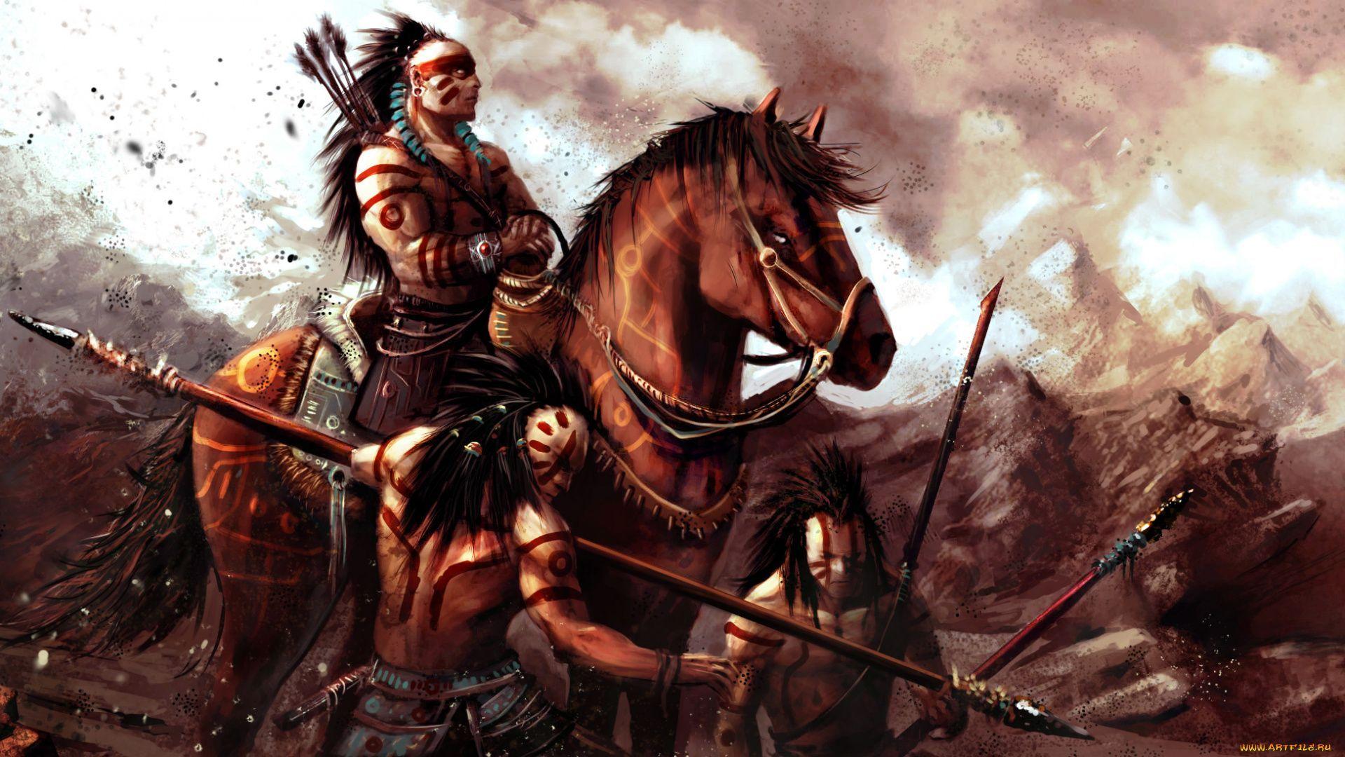 Native American Warrior Art Wallpapers - Top Free Native American ...