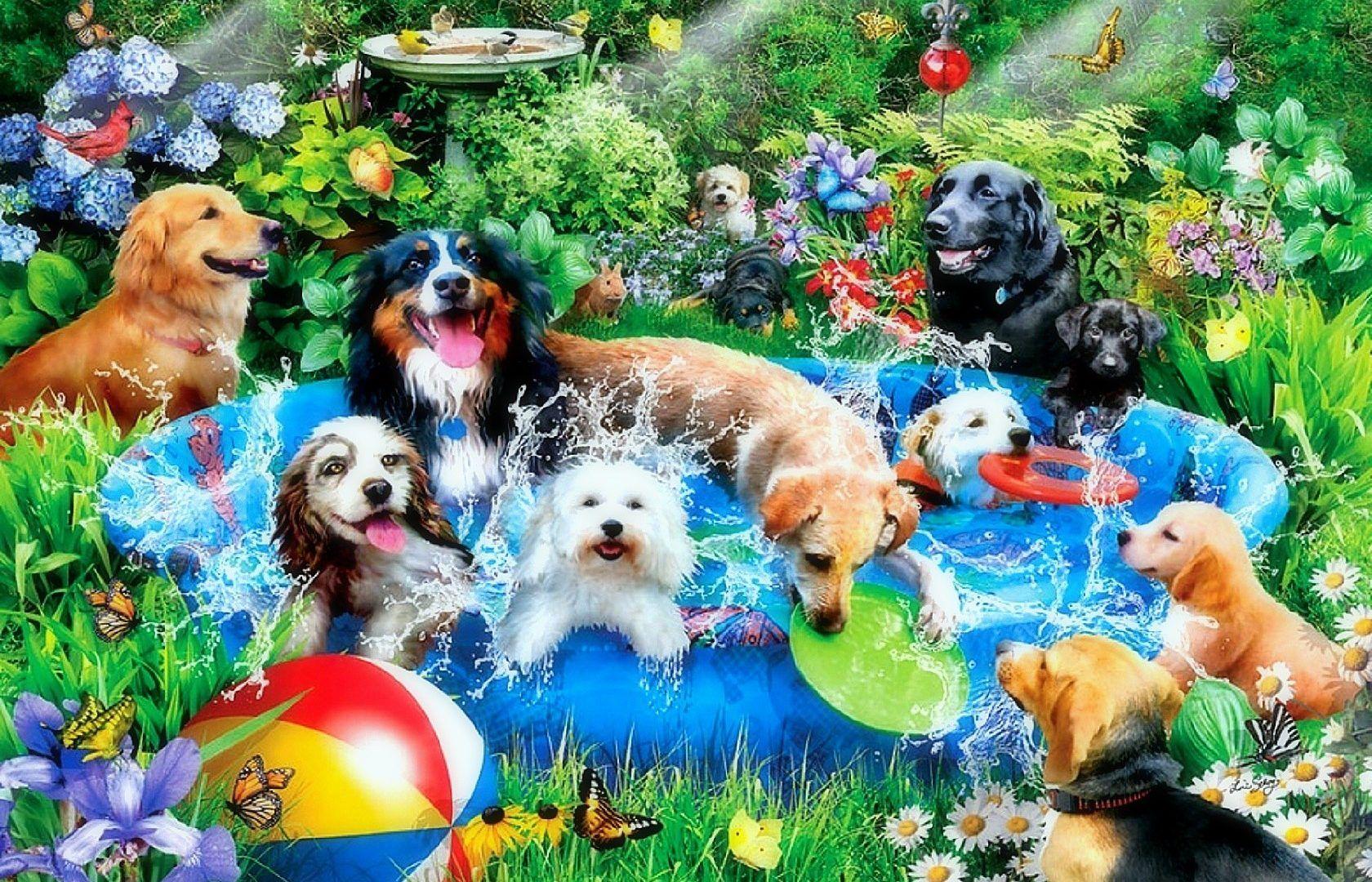 Spring Puppy Desktop Wallpapers - Top Free Spring Puppy Desktop ...