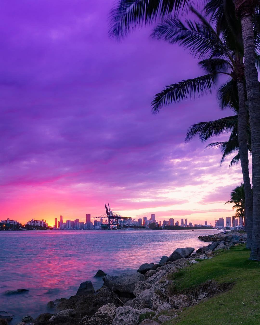 Miami Beach Sunset Wallpapers - Top Free Miami Beach Sunset Backgrounds ...