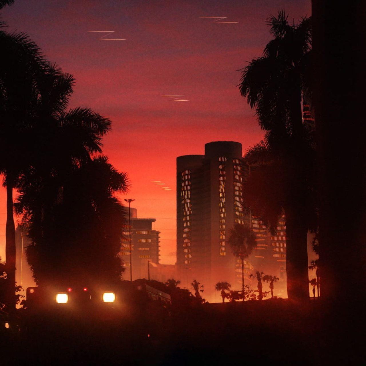 80s Palm Tree Sunset Wallpapers - Top Free 80s Palm Tree Sunset ...