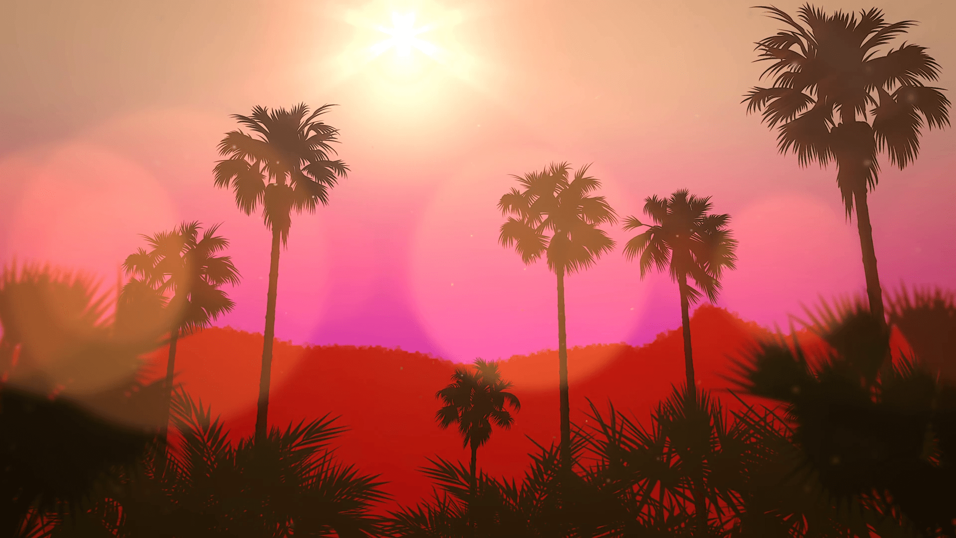 80s Palm Tree Sunset Wallpapers - Top Free 80s Palm Tree Sunset ...