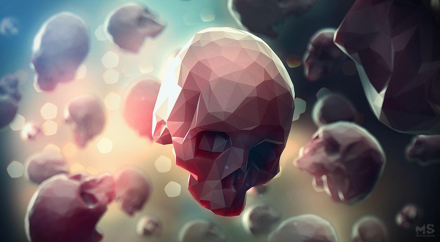 Polygon Skull Wallpapers - Top Free Polygon Skull Backgrounds ...