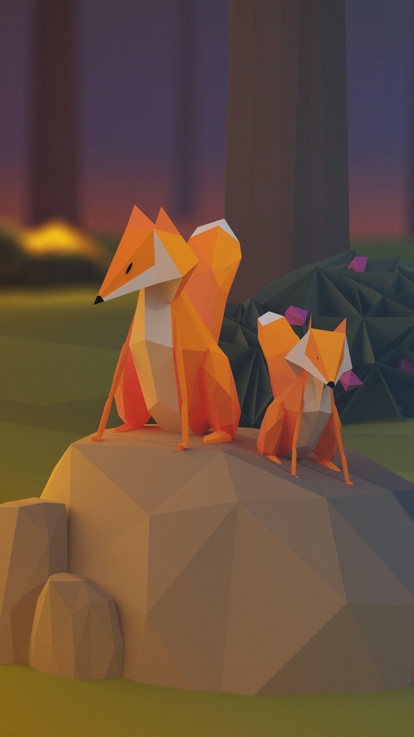 Polygon Fox Wallpapers - Top Free Polygon Fox Backgrounds - WallpaperAccess