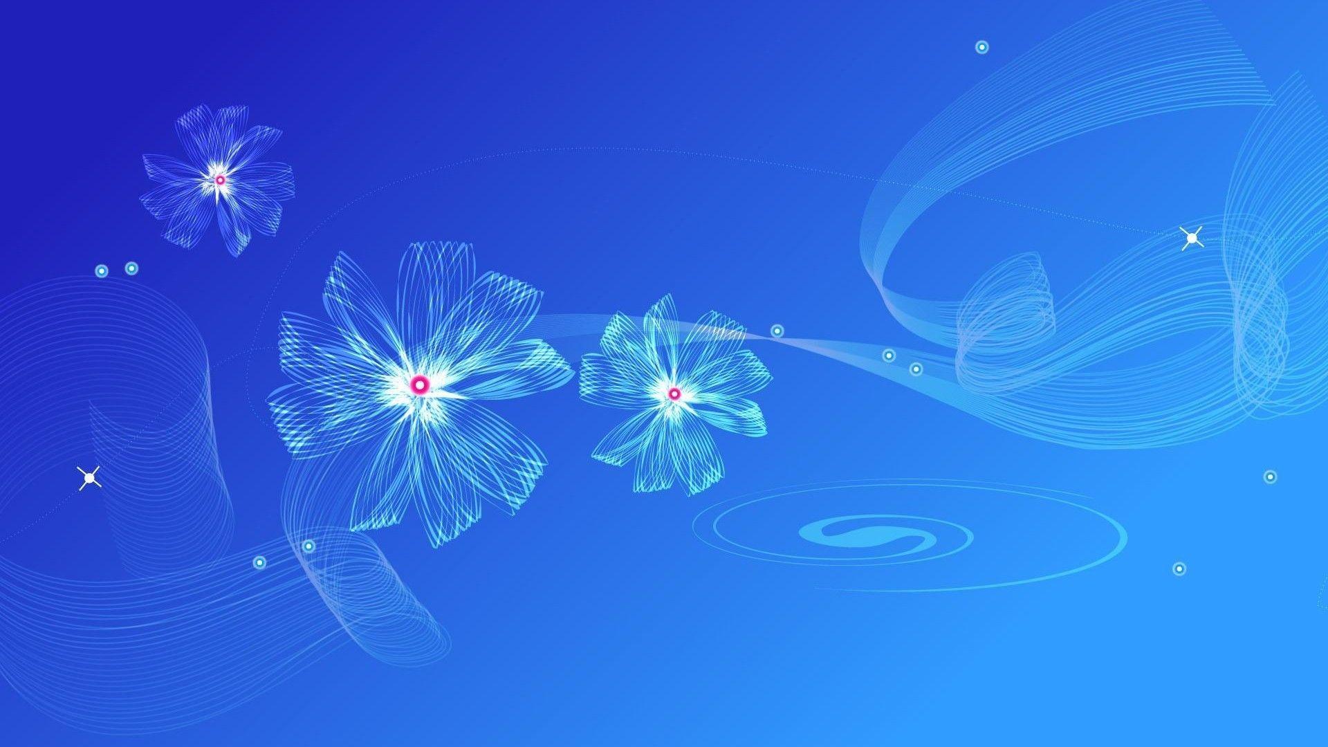 Blue Abstract Flower Wallpapers - Top Free Blue Abstract Flower Backgrounds - WallpaperAccess