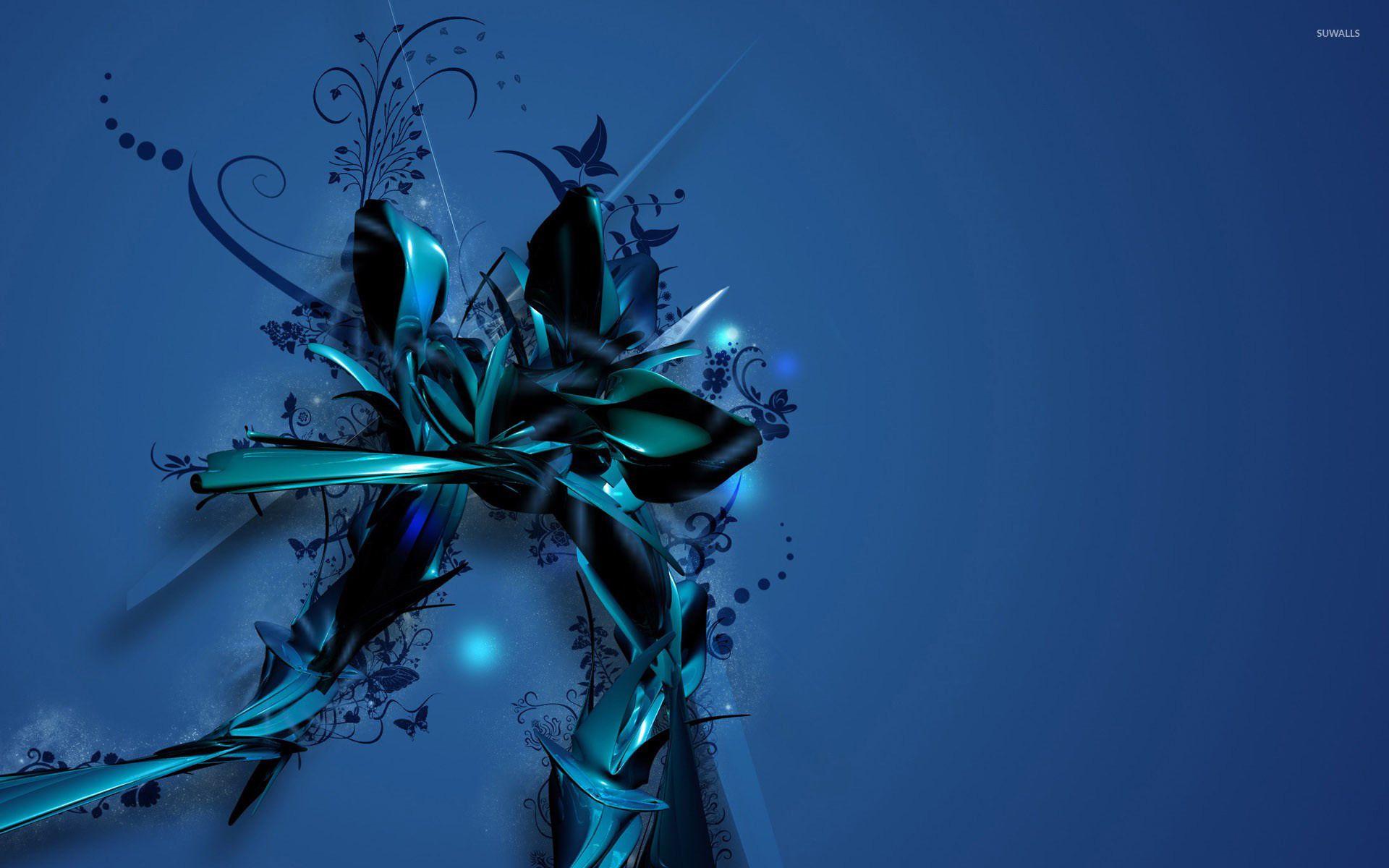 Blue Flower Abstract Desktop Wallpapers - Top Free Blue Flower Abstract ...