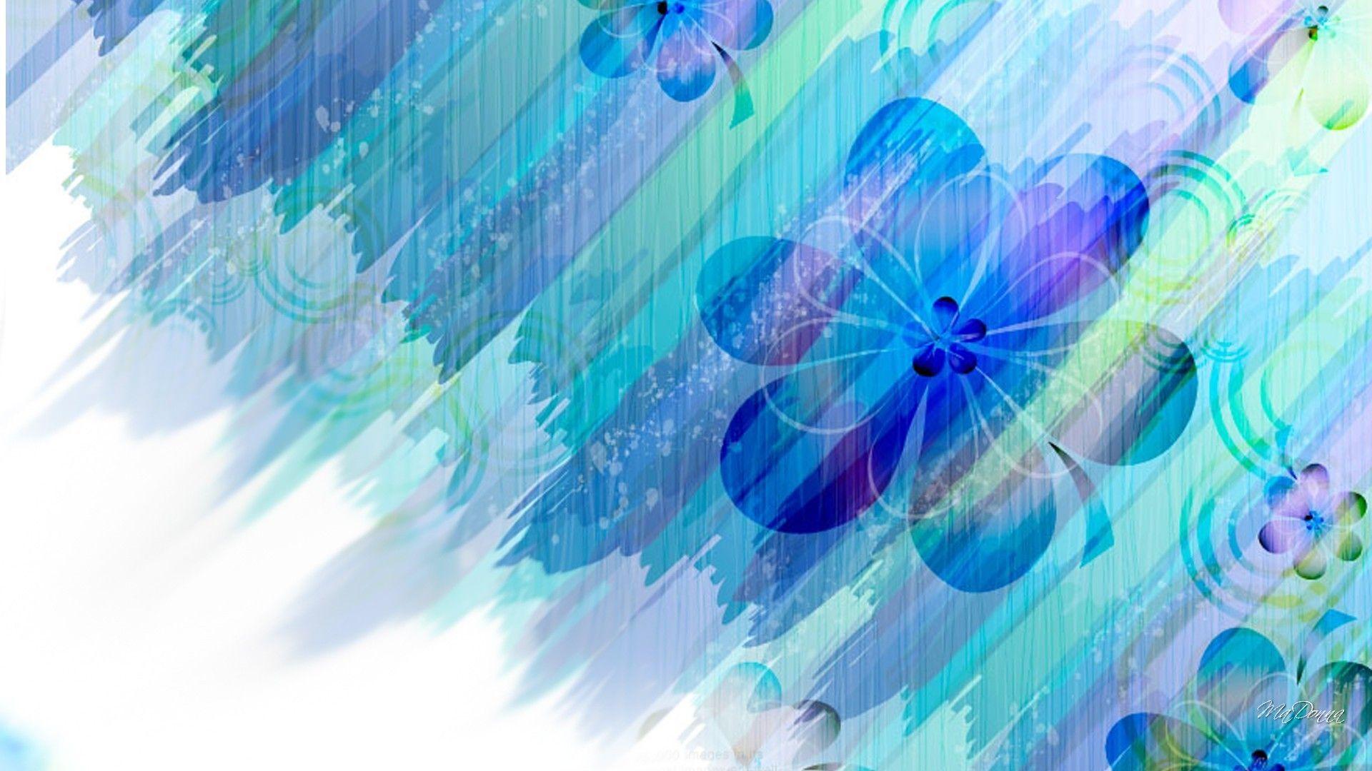 Blue Abstract Flower Wallpapers - Top Free Blue Abstract Flower ...
