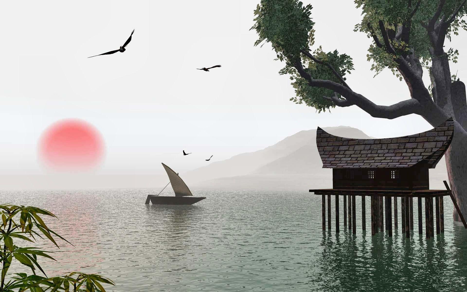 Japanese Sunset Wallpapers - Top Free Japanese Sunset Backgrounds ...