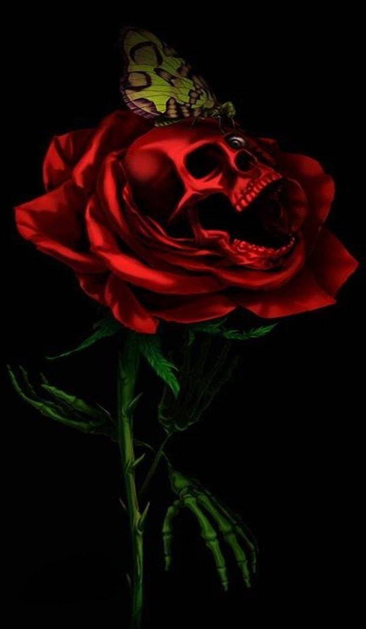 Roses Skull Wallpapers - Top Free Roses Skull Backgrounds - WallpaperAccess