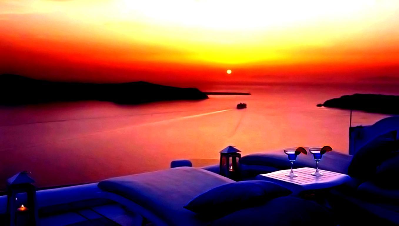 Santorini Sunset Greece Wallpapers - Top Free Santorini Sunset Greece ...