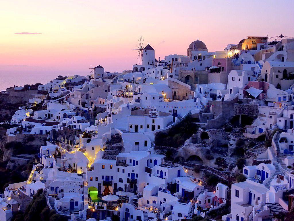 Santorini Sunset Greece Wallpapers - Top Free Santorini Sunset Greece ...