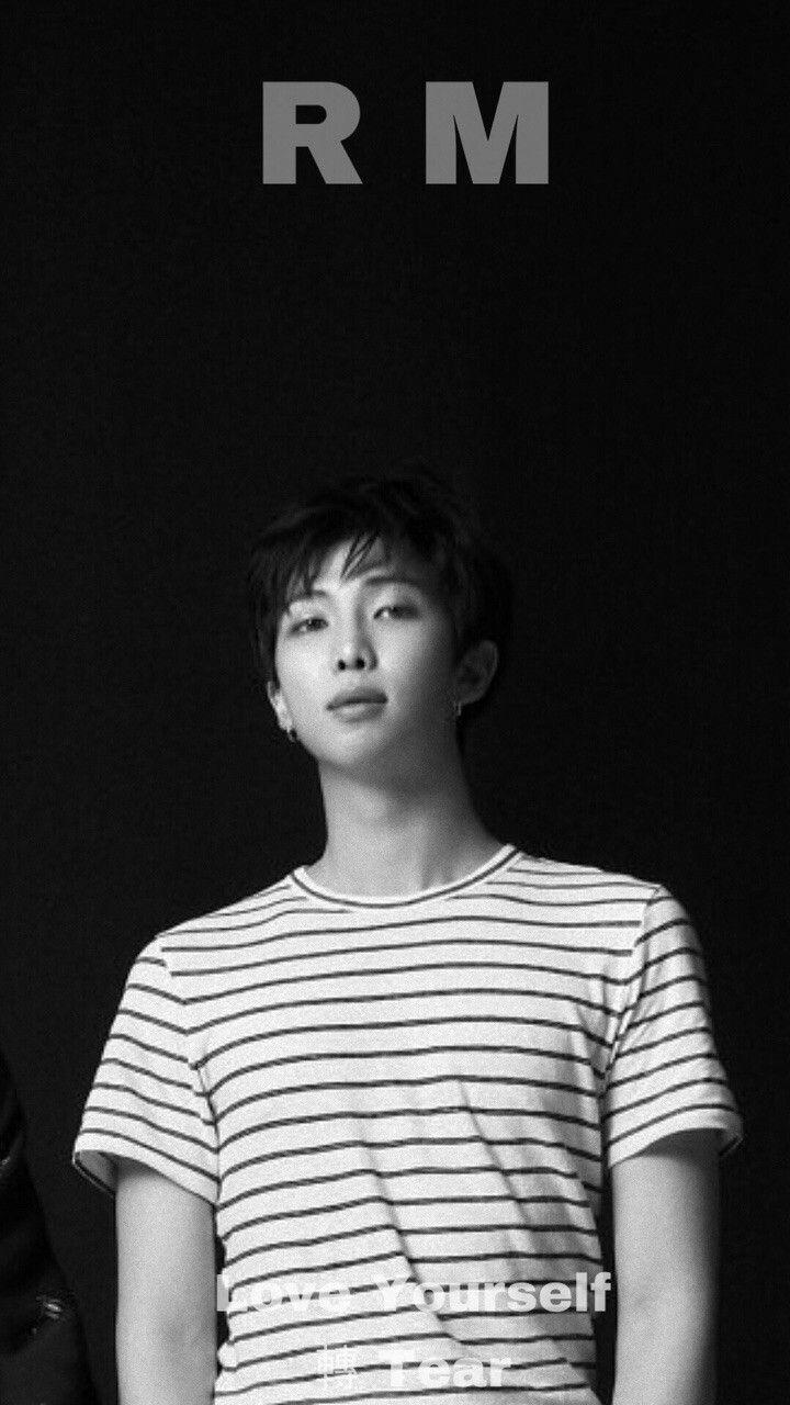 BTS RM Black and White Wallpapers - Top Free BTS RM Black and White ...