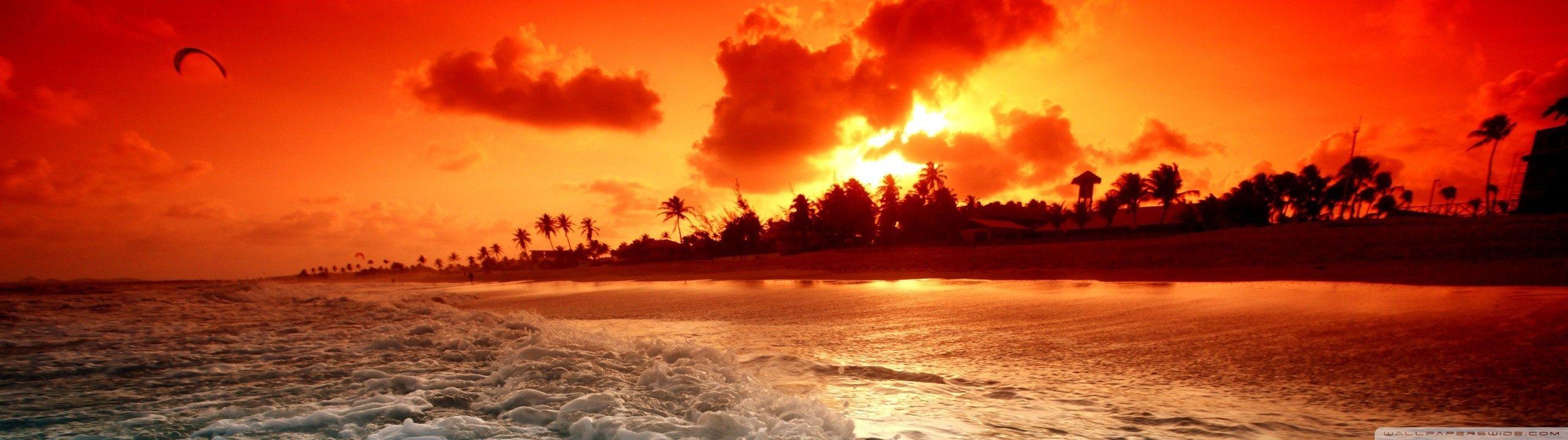 Beach Sunset Dual Screen Wallpapers - Top Free Beach Sunset Dual Screen ...