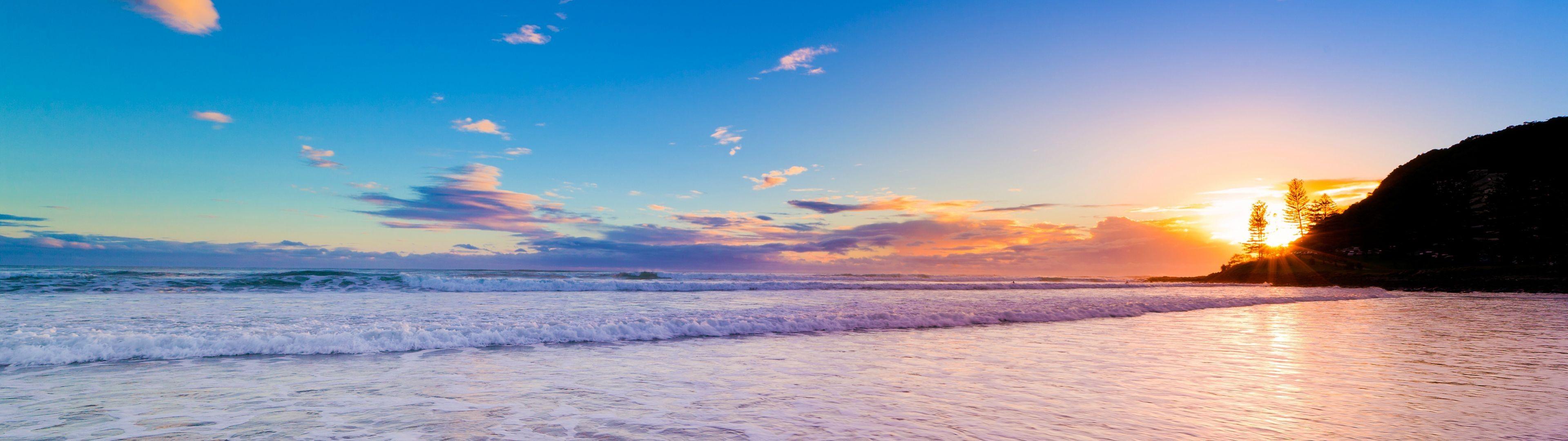 Beach Sunset Dual Screen Wallpapers - Top Free Beach Sunset Dual Screen ...