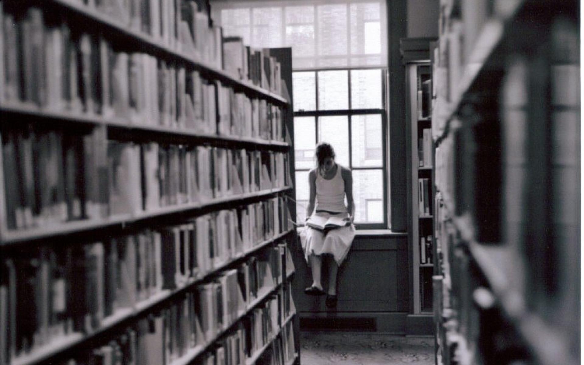 Dark Library Wallpaper